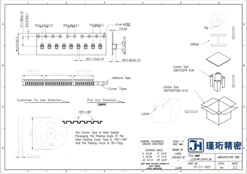 JINHENG TP-T1-1831 technical document page 2