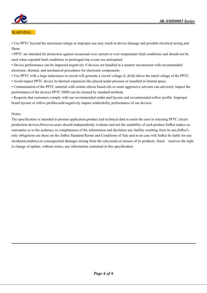 JK-SMD0805 datasheet page 6