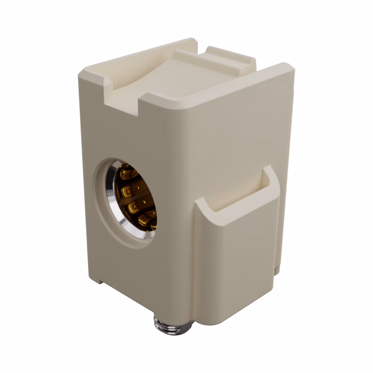 HyperQube 6.00mm, Screw Mount, Right-Angle PCB Receptacle, Natural, Tray for sale