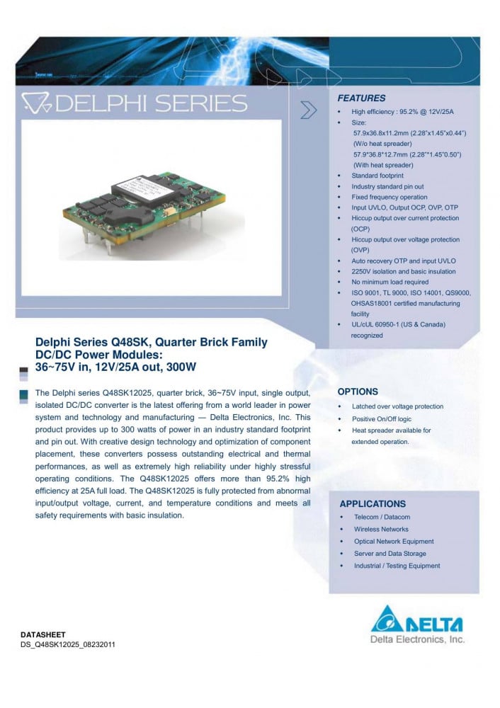 Q48SK12025NRFH datasheet page 1