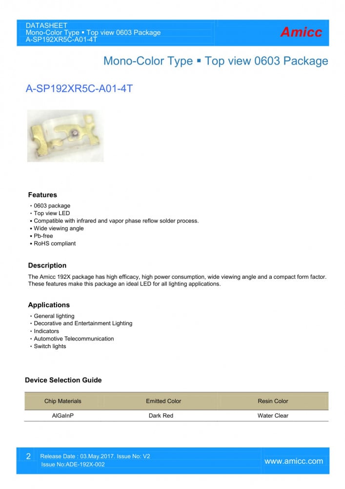 A-SP192XR5C-A01-4T approval sheet page 2