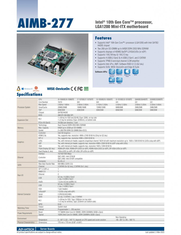 AIMB-277 technical document page 1