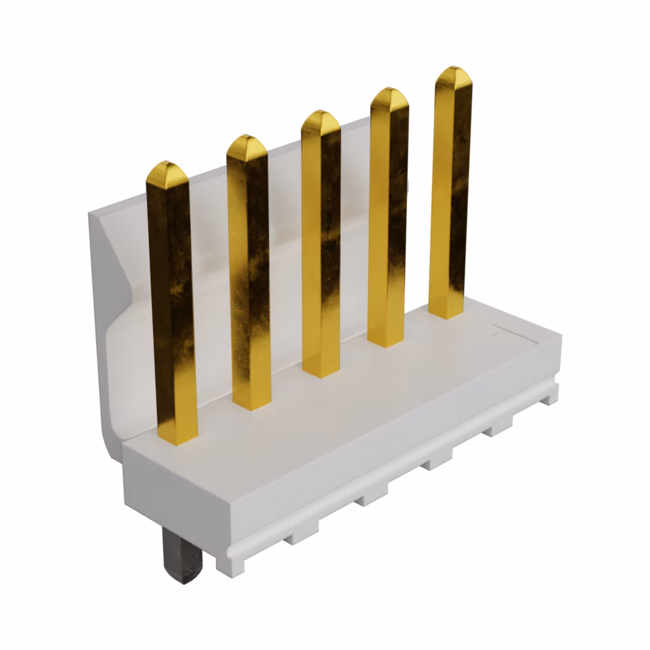 KK 396 Header, Vertical, Friction Lock, 5 Circuits, 0.38µm Gold (Au) Selective Plating for sale