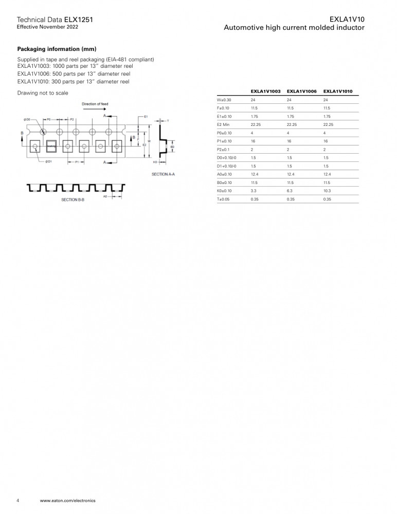 EATON EXLA1V10 datasheet page 4