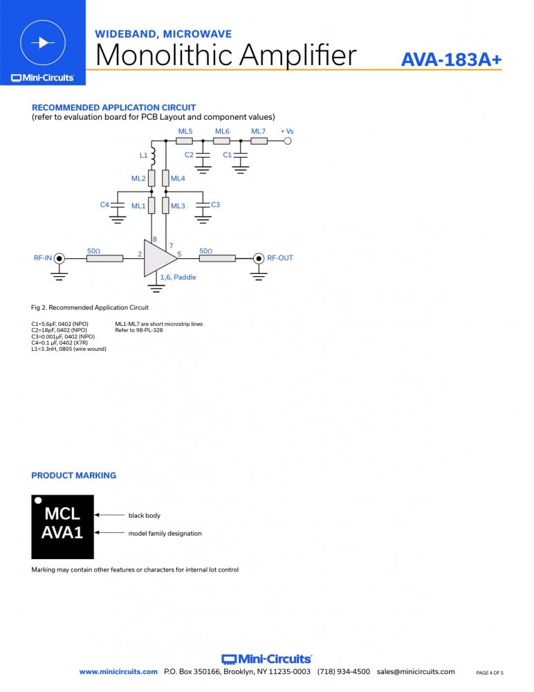 AVA-183A+ datasheet page 4