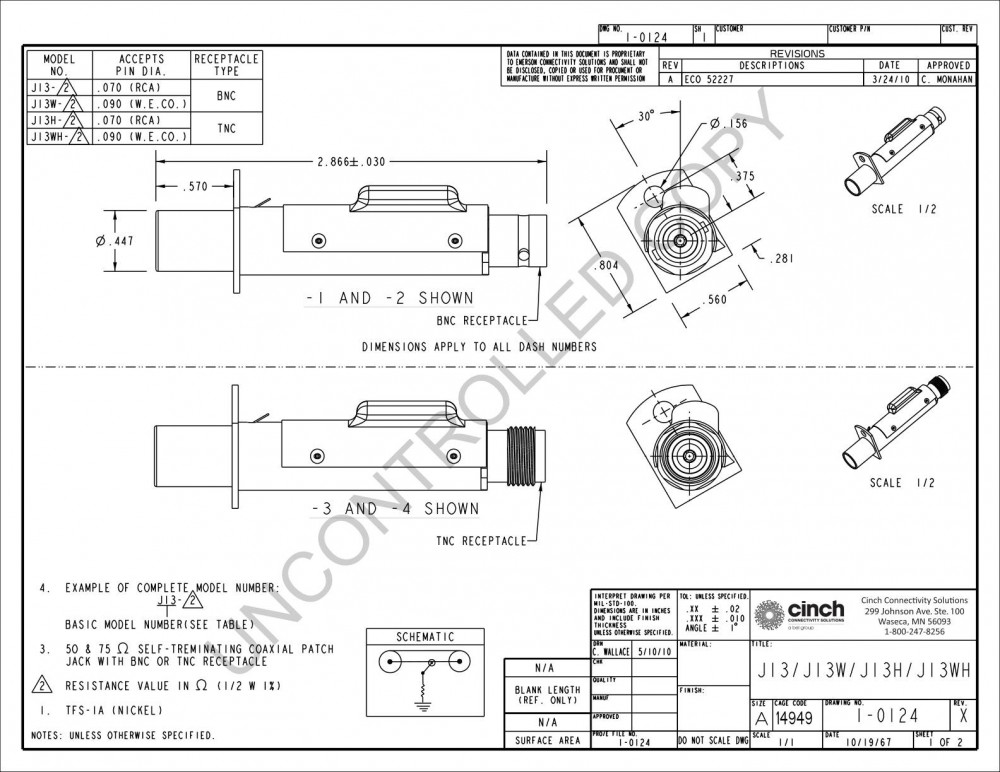 Bel Fuse J13 series connector drawing preview