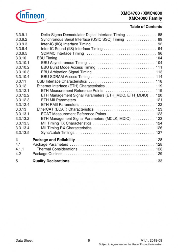 XMC4800 datasheet page 6