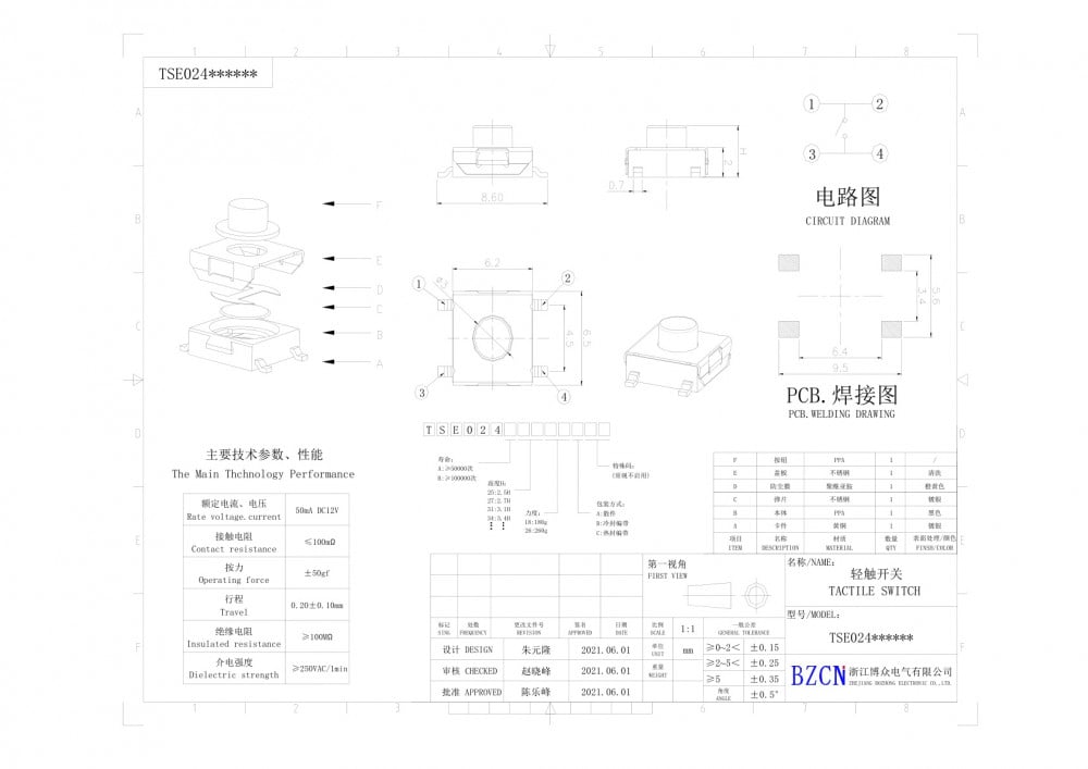 BZCN TSE024A2518A specification page 2