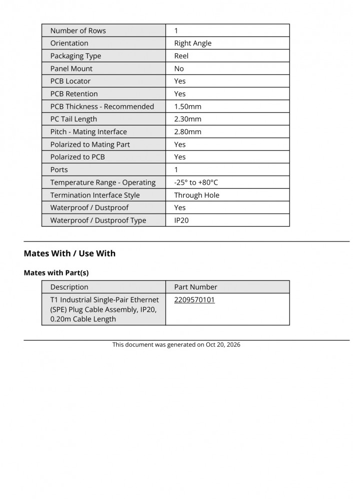 MOLEX 2209570001 technical document page 3
