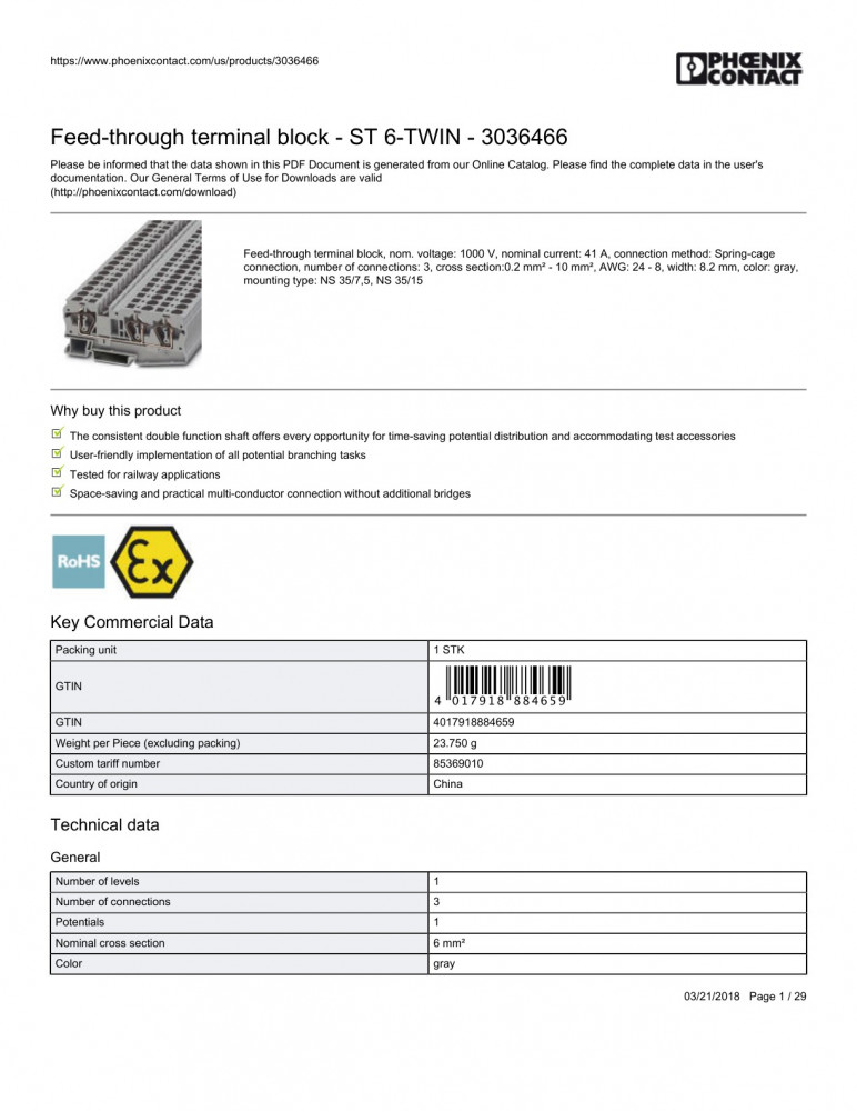 ST 6-TWIN 3036466 technical document page 1