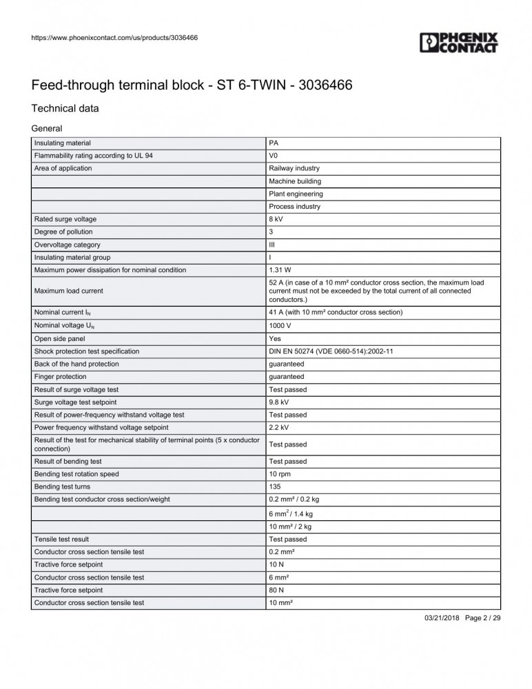 ST 6-TWIN 3036466 technical document page 2