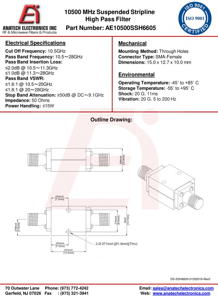 AE10500SSH6605 technical drawing page 1