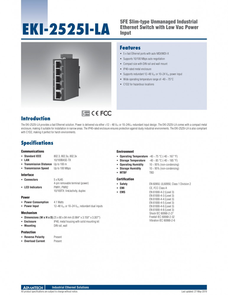 EKI-2525I-LA technical document page 1
