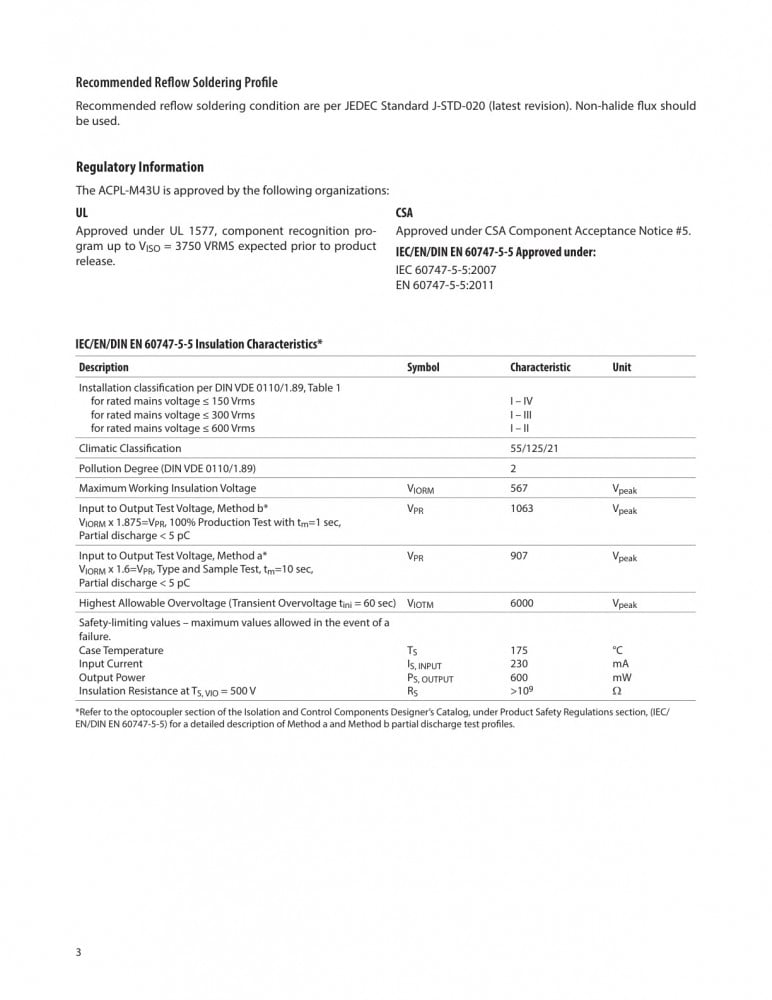 ACPL-M43U-500E datasheet page 3