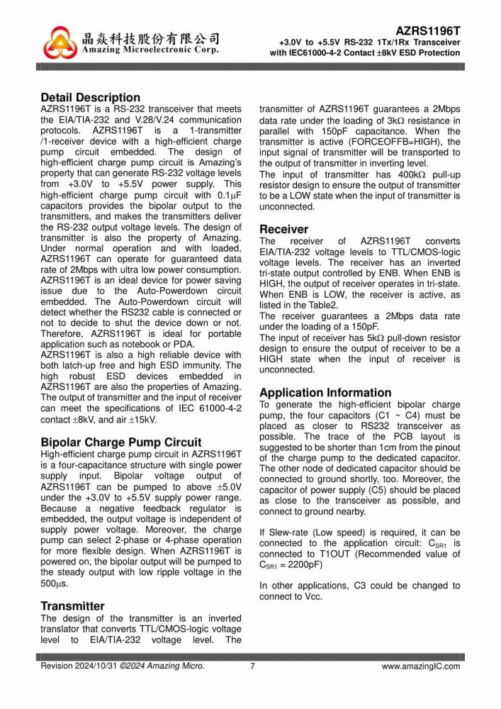 AZRS1196T datasheet page 7