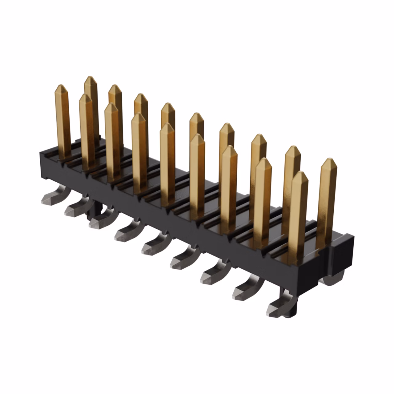 Milli-Grid Header, Vertical, Surface Mount, 18 Circuits, 0.38µm Gold (Au) Plating, Mating Pin Length 3.80mm, with Pegs, Tape and Reel, Lead-Free for sale