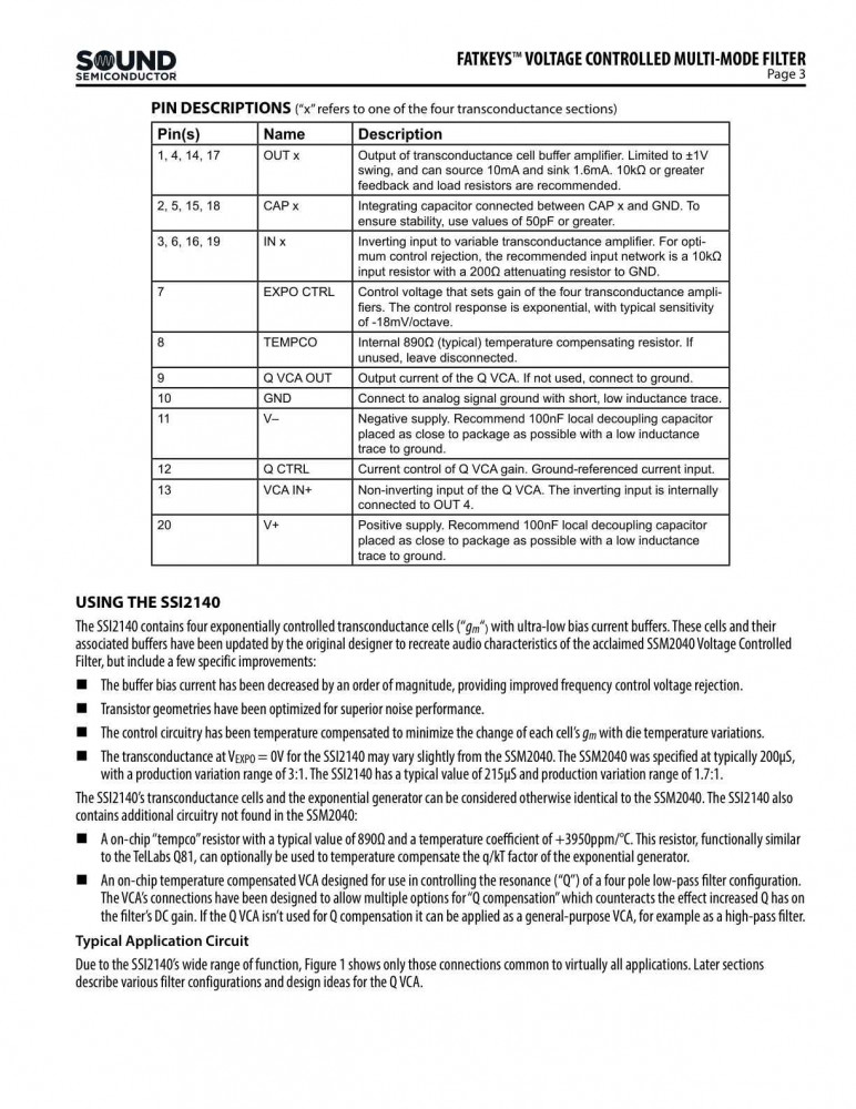 SSI2140 datasheet page 3