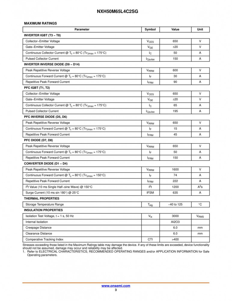 NXH50M65L4C2SG document page 3