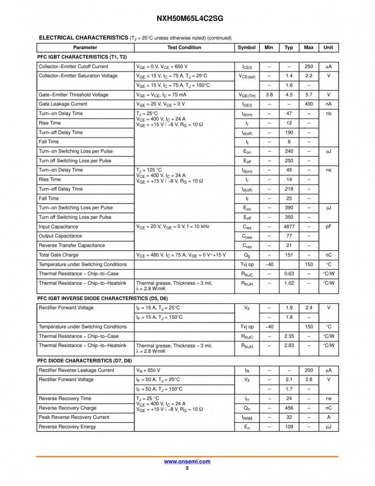 NXH50M65L4C2SG document page 5