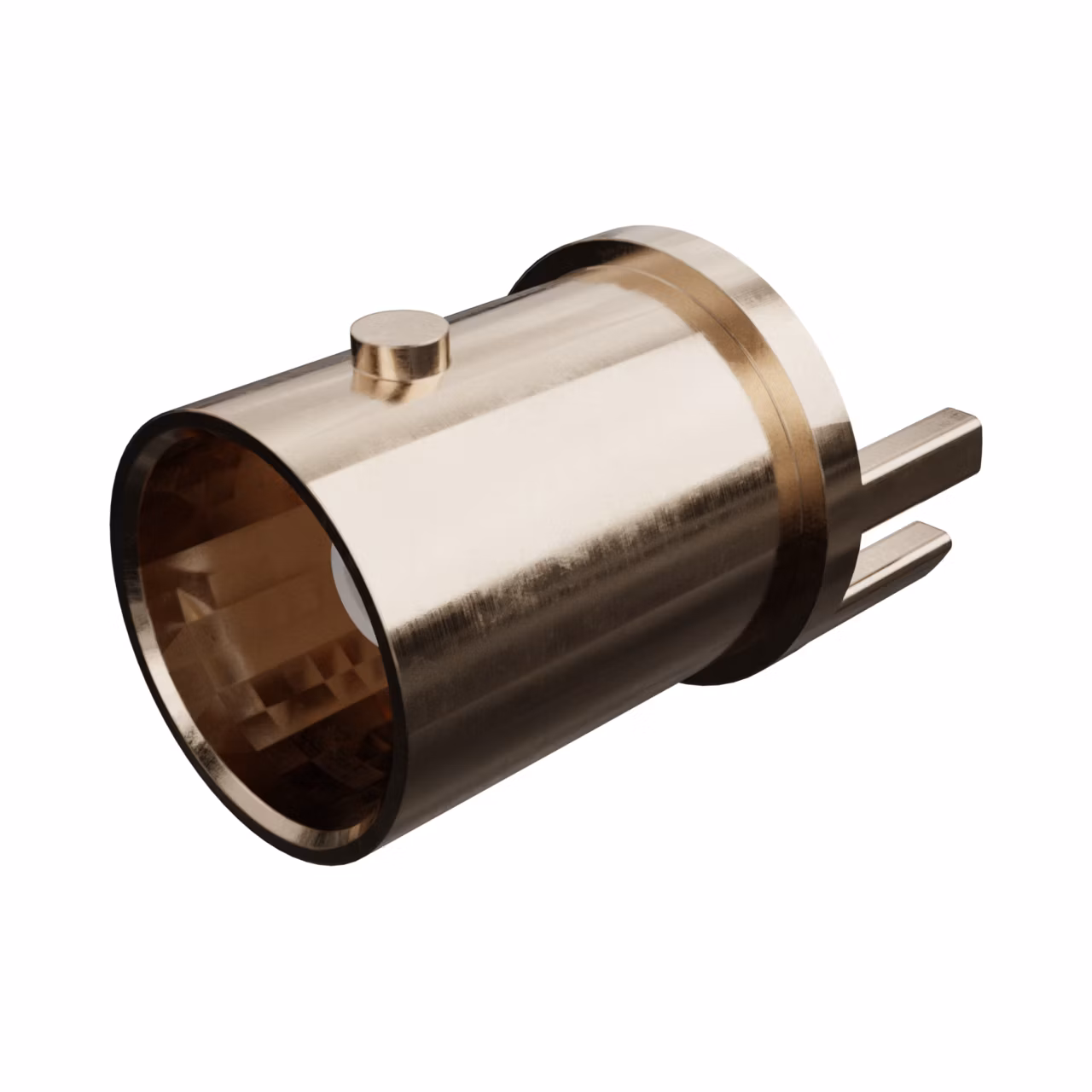 BNC Jack, Straight, PCB Receptacle, Edge Mount, Die Cast Body, Nickel (Ni) Plated, 3 GHz, One Piece Per Bag, 75 Ohms for sale