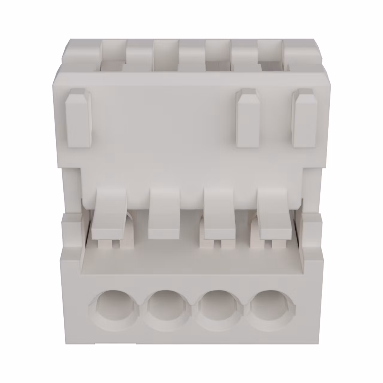 Appli-Mate RAST 2.5 Female Connector, 2.50mm Pitch, 4 Circuits, Positions B & C Removed, Open Endwalls, Circuit 2 Voided for sale