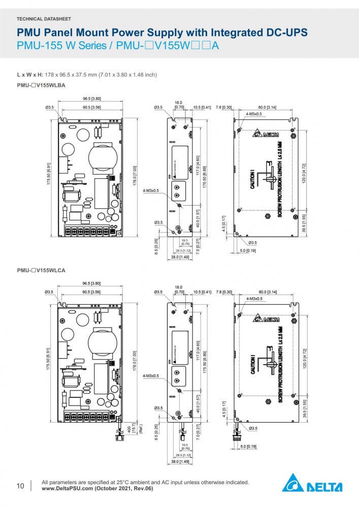 DELTA PMU datasheet page 10