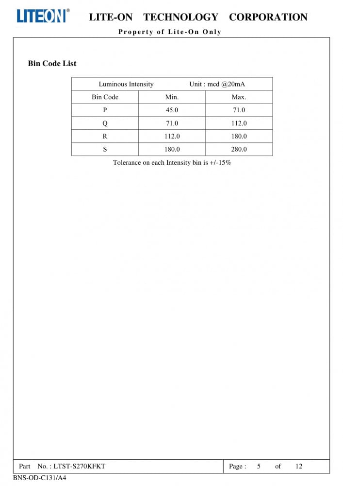 LTST-S270KFKT datasheet page 6