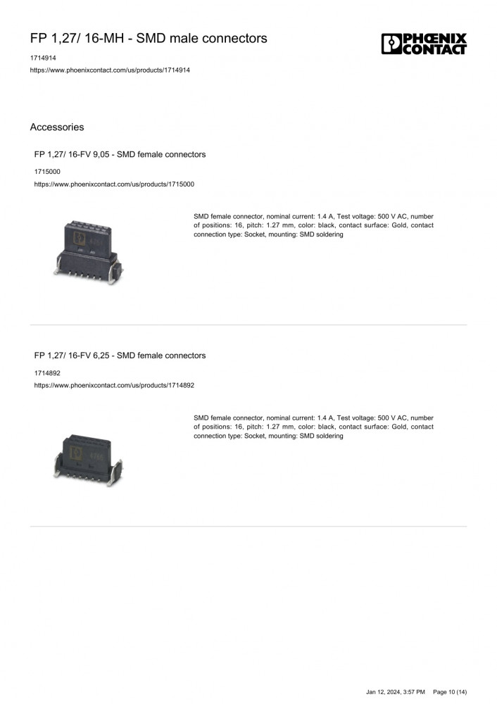 Phoenix Contact 1714914 technical document page 10