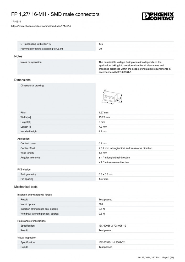 Phoenix Contact 1714914 technical document page 3