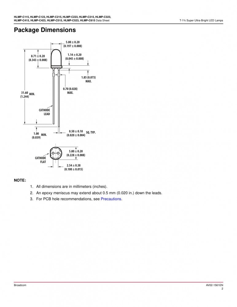 HLMP-C523 datasheet page 2