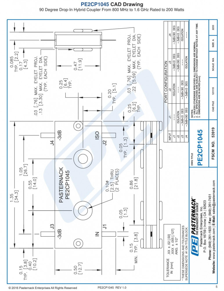 PE2CP1045 datasheet page 5