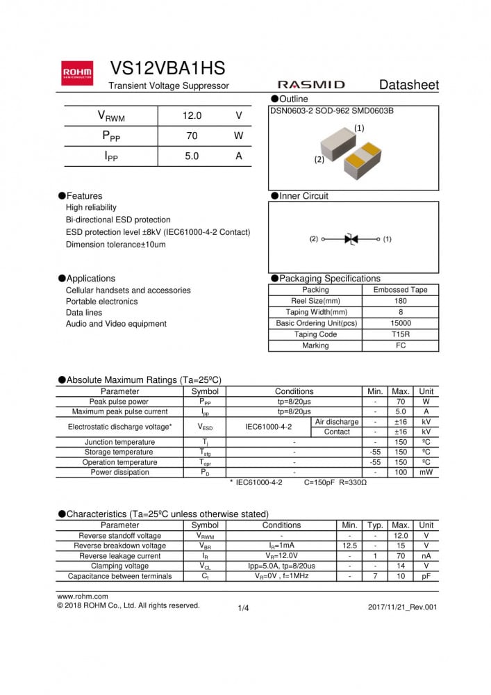 VS12VBA1HST15R document page 1