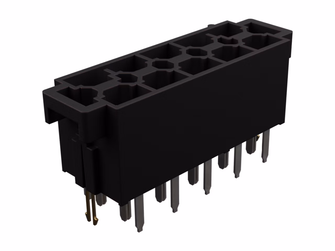 10.00mm Pitch Mini-Fit Sr. Header, Dual Row, Vertical, 6.35mm PCB Thickness, Tin (Sn) Plating, 10 Circuits, USE NYE LUBE ON MATING SURFACES for sale