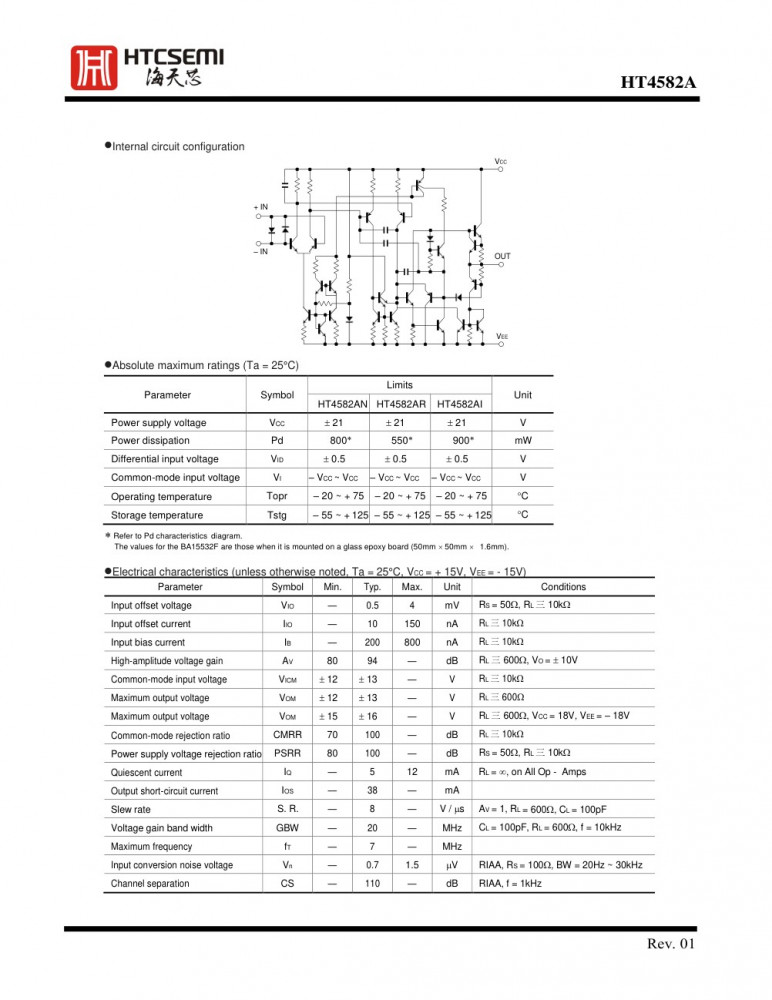 HT4582ARZ datasheet page 2