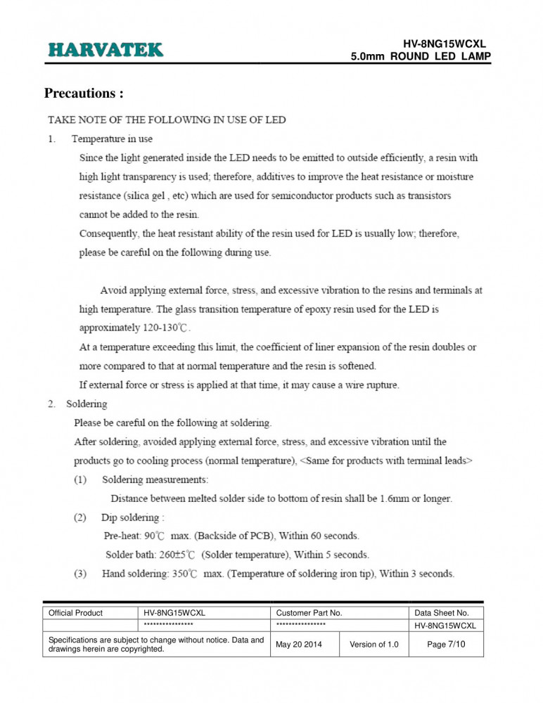 HV-8NG15WCXL datasheet page 7