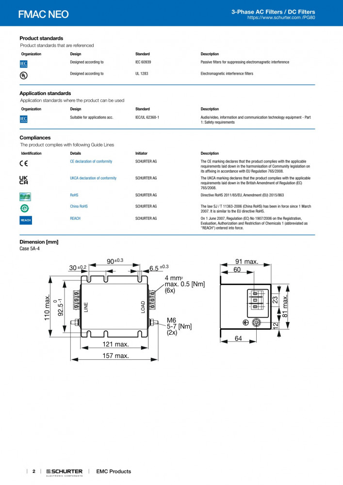 SCHURTER 3-104-584 datasheet page 2