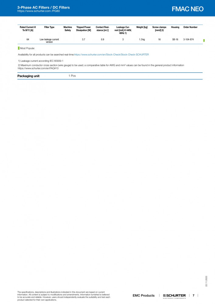 SCHURTER 3-104-584 datasheet page 7