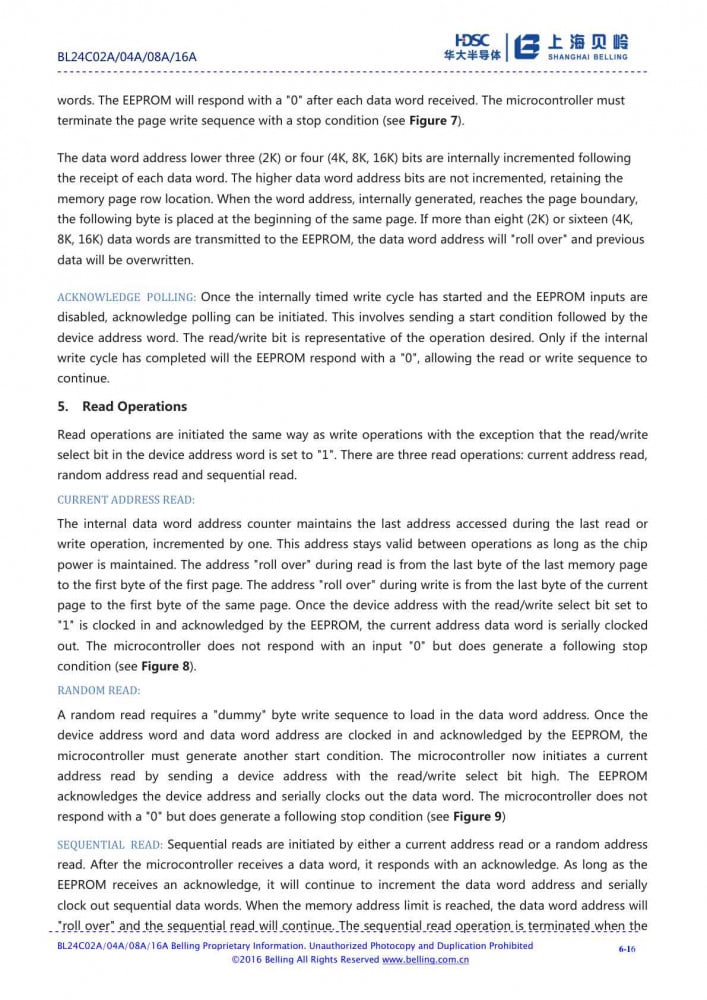 BL24C16A datasheet page 6