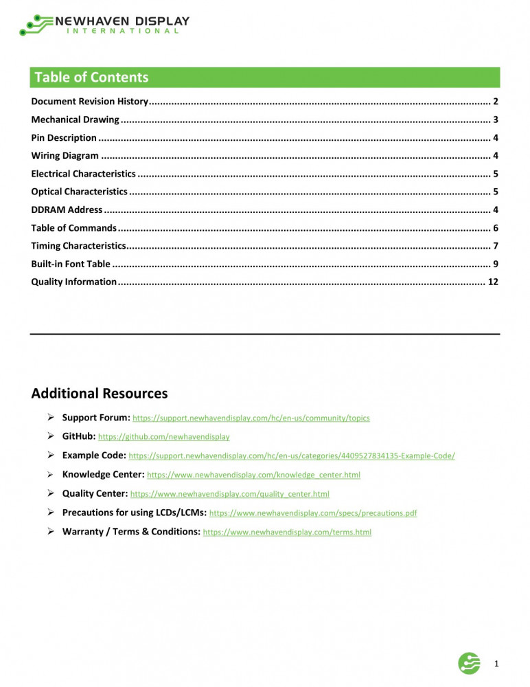 NHD-0208BZ-RN-YBW-33V document page 2