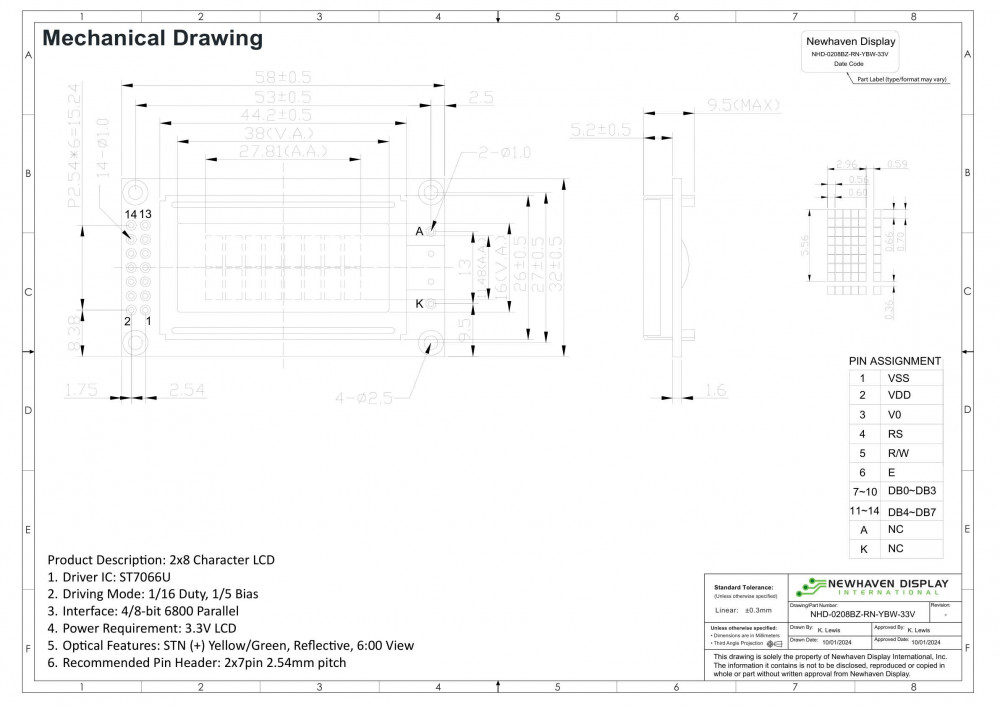 NHD-0208BZ-RN-YBW-33V document page 4