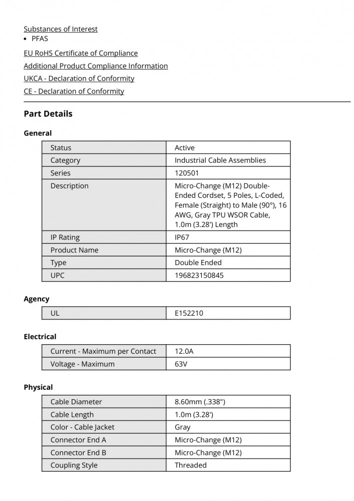 MOLEX 1205010217 product drawing, page 2