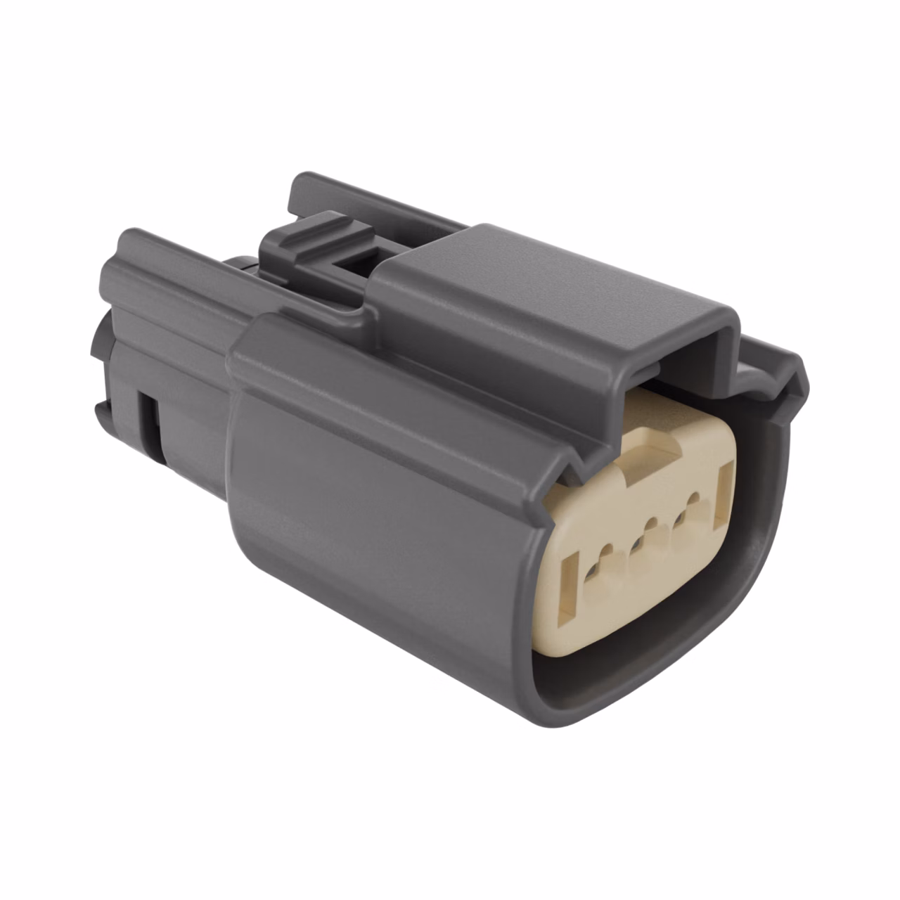 MX150 Mat-Sealed Female Connector Assembly, Single Row, 3 Circuits, Keying Option C, Dark Gray for sale