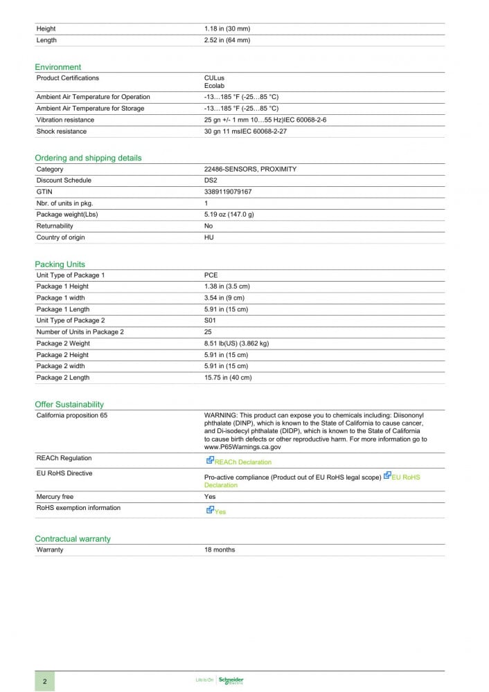 XS930S1PAM12 technical document page 2