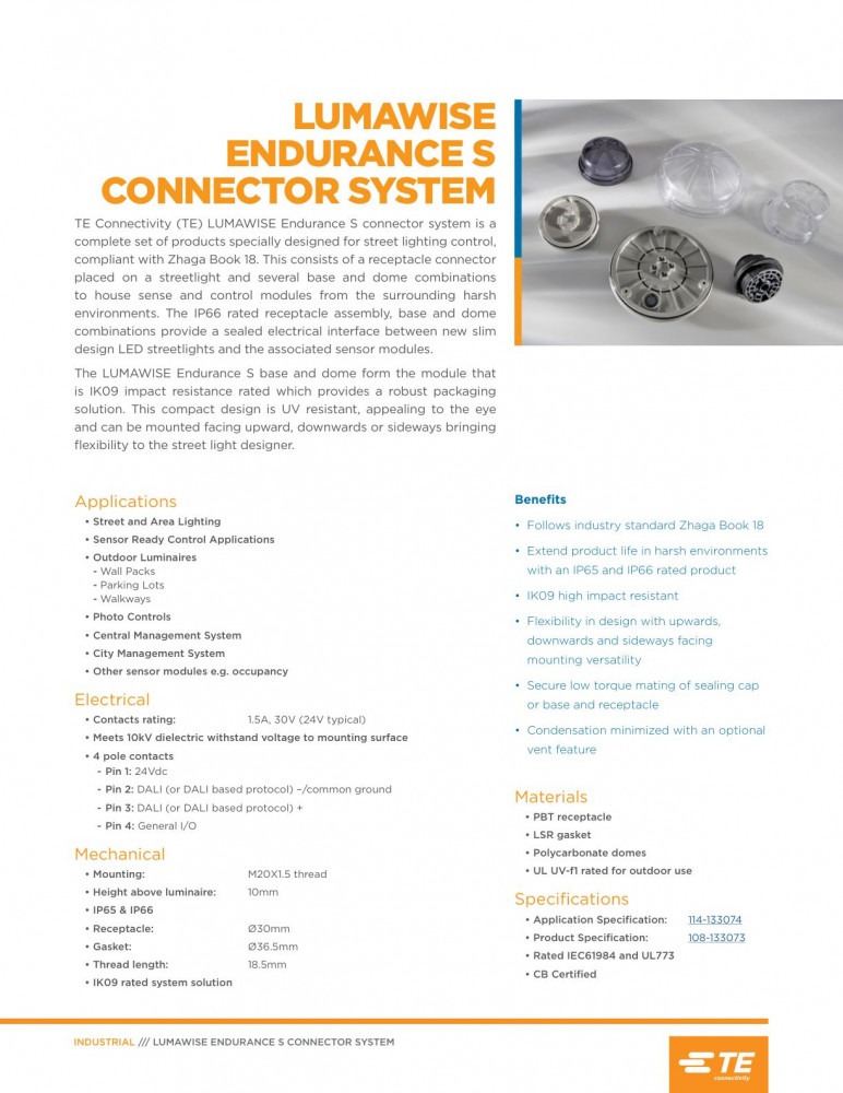 LUMAWISE Endurance S technical document page 1