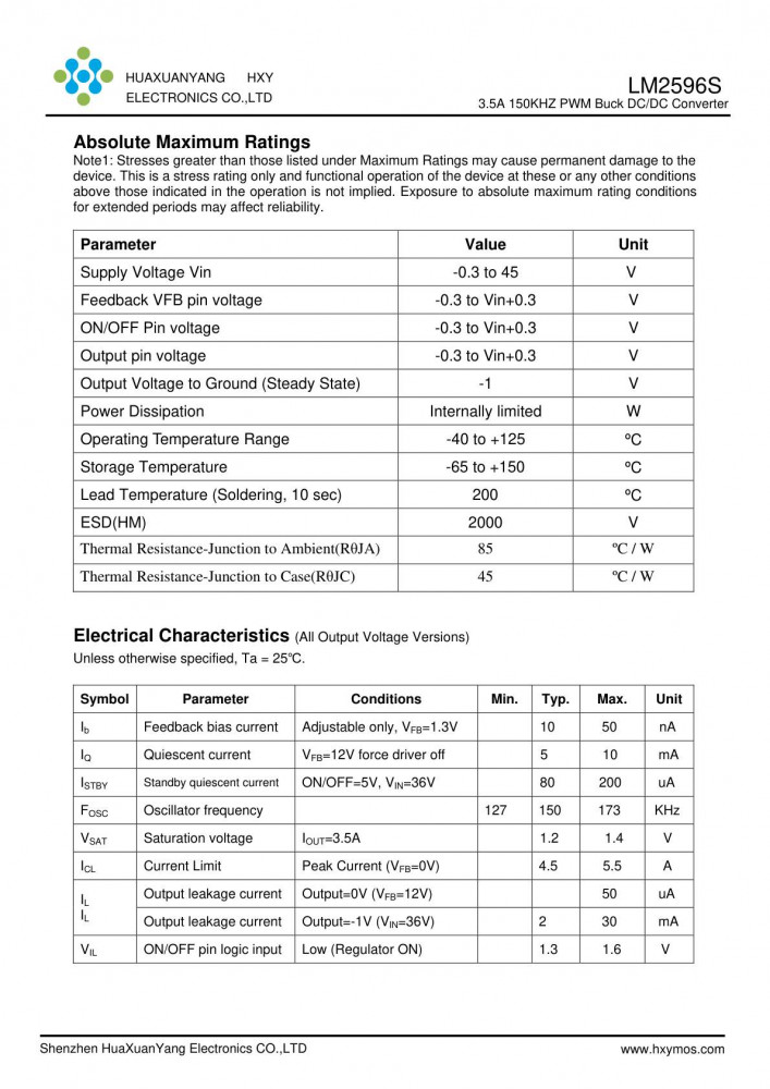 LM2596S-ADJ datasheet page 3