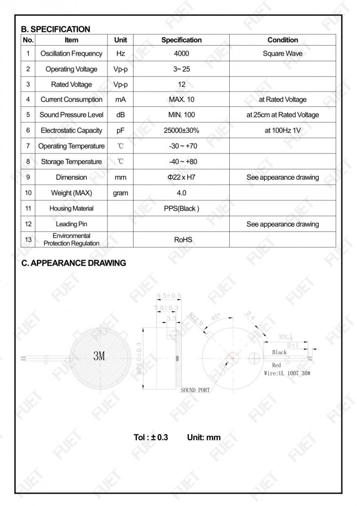 FSR-2207F product approval document page 2