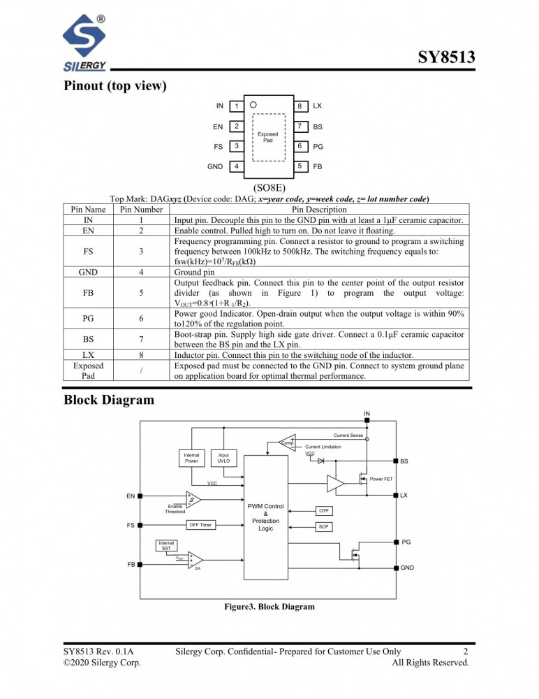 SY8513FCC datasheet page 2