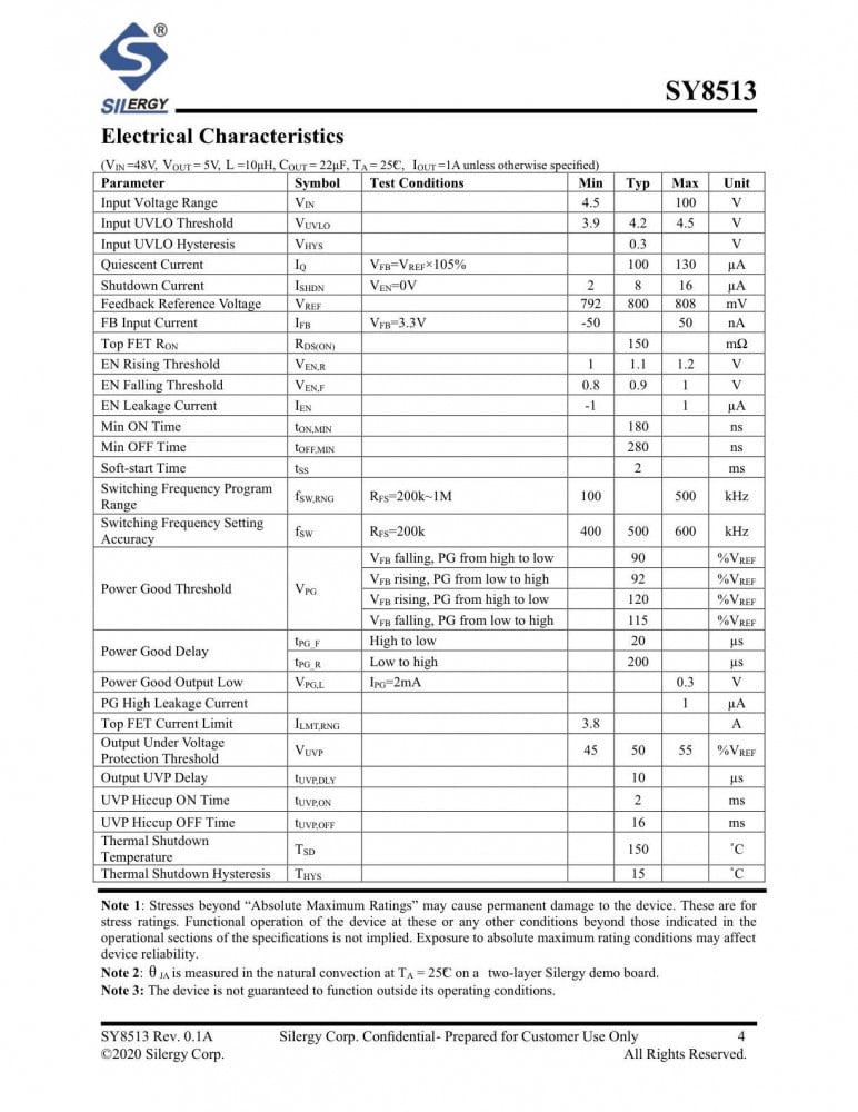 SY8513FCC datasheet page 4