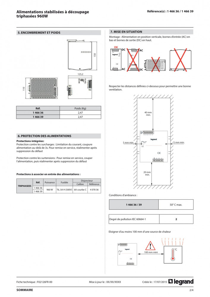 Legrand 1 466 36 technical document, page 2
