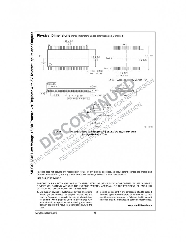 74LCX16646 datasheet page 10